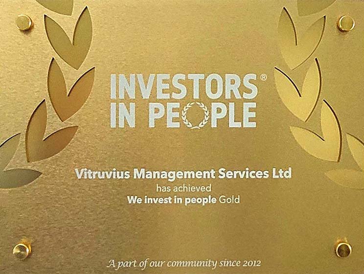 Gold Standard Retained ‘We invest in people’ Gold Accreditation | Vitruvius